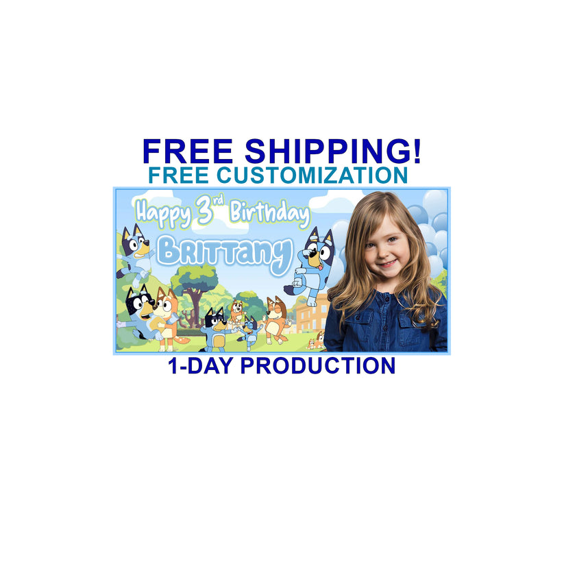 Bluey Custom Birthday Banner - Free Shipping! – Custom Birthday Banners